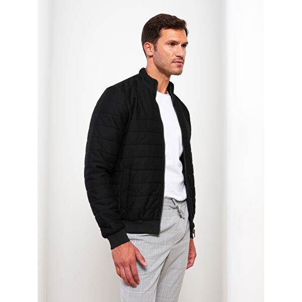 Slim Fit Dik Yaka Uzun Kollu Erkek Spor Hırka Slim Fit Dik Yaka Uzun Kollu Erkek Spor Hırka