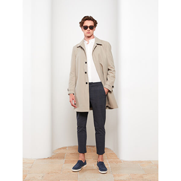 Slim Fit Ekose Erkek Pantolon