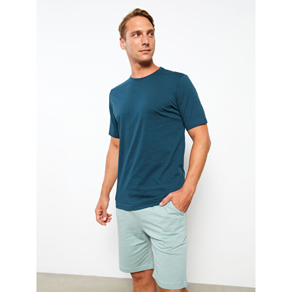 Bisiklet Yaka Kısa Kollu Penye Erkek Tişört