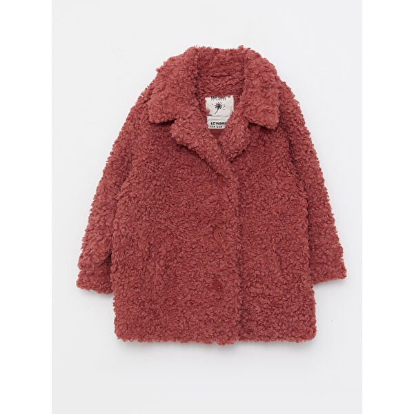 Ceket Yaka Uzun Kollu Pelüş Kız Bebek Kaban