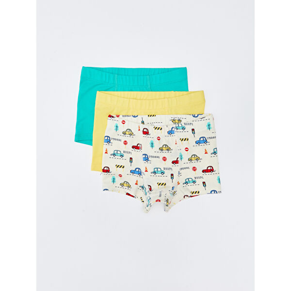 Beli Lastikli Erkek Bebek Boxer 3'lü