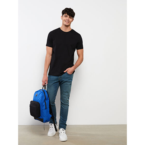 Bisiklet Yaka Kısa Kollu Penye Erkek Tişört