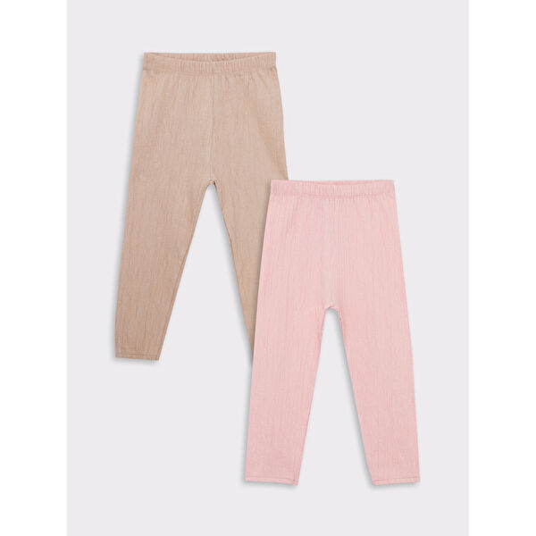 Beli Lastikli Kız Bebek Pijama Alt 2'li