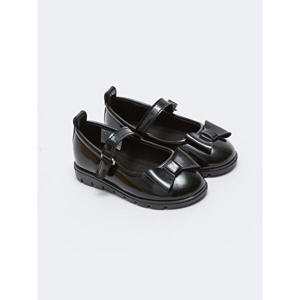 Cırt Cırtlı Fiyonk Detaylı Kız Çocuk Babet Cırt Cırtlı Fiyonk Detaylı Kız Çocuk Babet