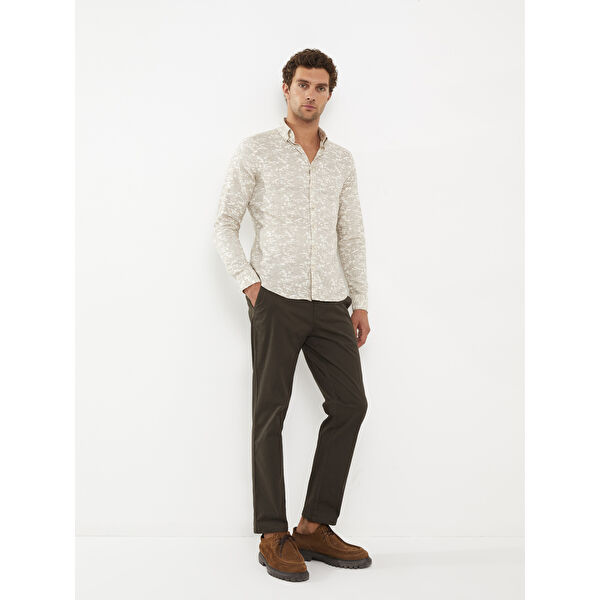 Dar Kalıp Gabardin Erkek Chino Pantolon