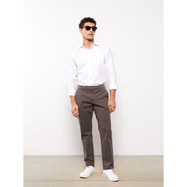 Standart Kalıp Gabardin Erkek Chino Pantolon Standart Kalıp Gabardin Erkek Chino Pantolon