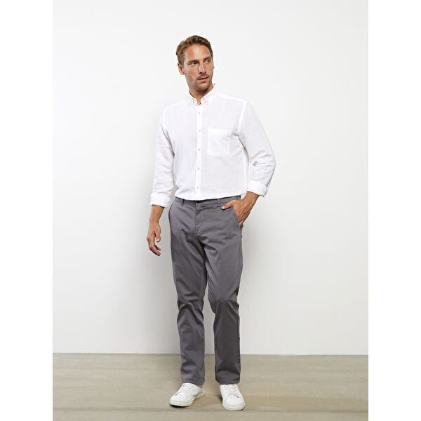 Standart Kalıp Armürlü Erkek Pantolon