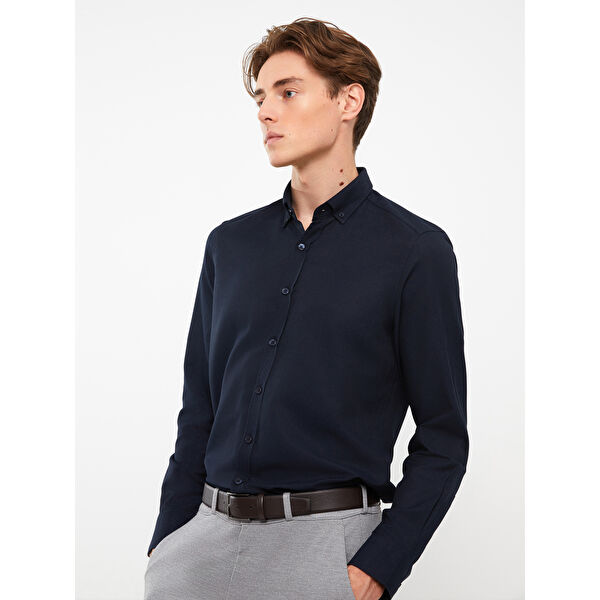 Slim Fit Uzun Kollu Oxford Erkek Gömlek Slim Fit Uzun Kollu Oxford Erkek Gömlek
