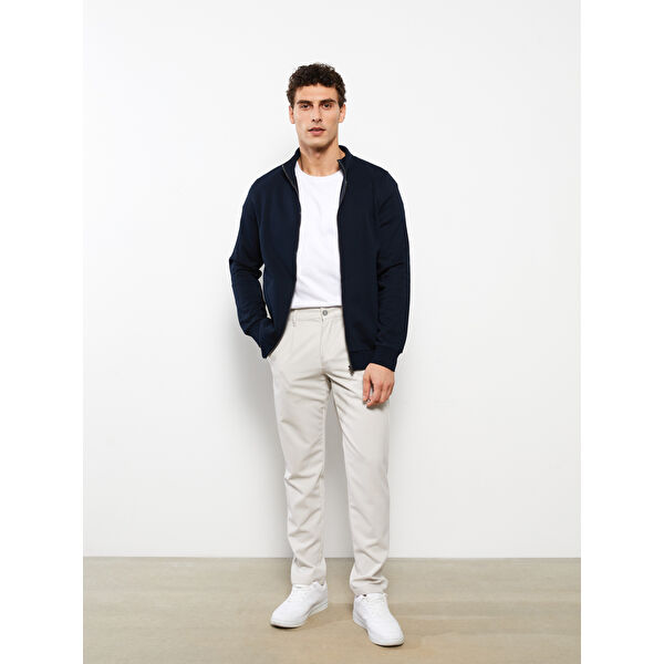 Rahat Kalıp Dik Yaka Erkek Spor Hırka