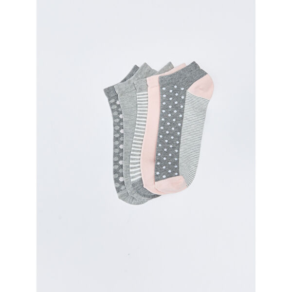 Desenli Kadın Patik Çorap 5'li Paket