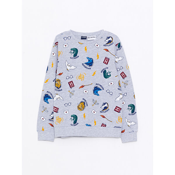 Bisiklet Yaka Harry Potter Baskılı Uzun Kollu Erkek Çocuk Tişört Bisiklet Yaka Harry Potter Baskılı Uzun Kollu Erkek Çocuk Tişört