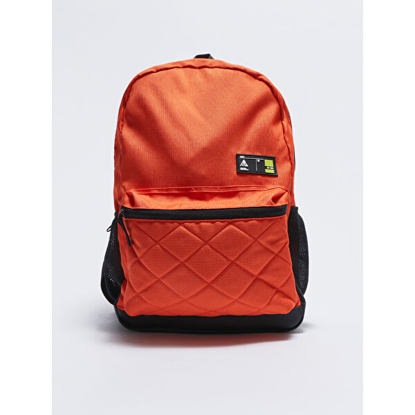 Etiket Baskılı Erkek Sırt Çantası