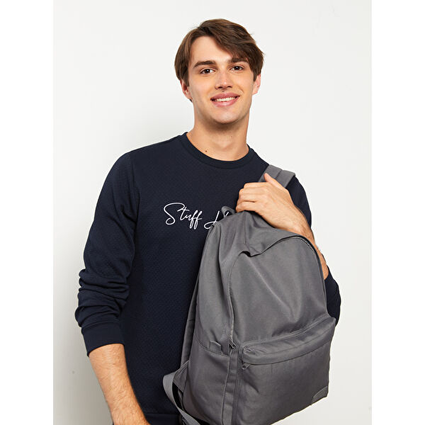 Etiket Baskılı Erkek Sırt Çantası