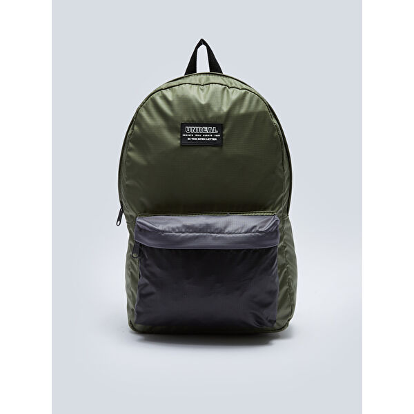 Renk Bloklu Erkek Sırt Çantası