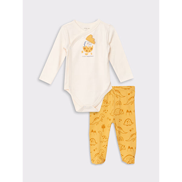 Zarf Yaka Uzun Kollu Erkek Bebek Çıtçıtlı Body ve Pantolon 2'li Takım Zarf Yaka Uzun Kollu Erkek Bebek Çıtçıtlı Body ve Pantolon 2'li Takım