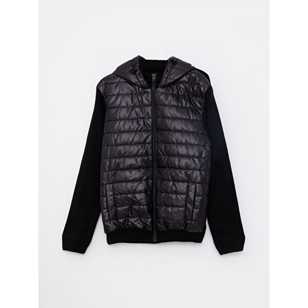 Slim Fit Kapüşonlu Erkek Triko Mont Slim Fit Kapüşonlu Erkek Triko Mont