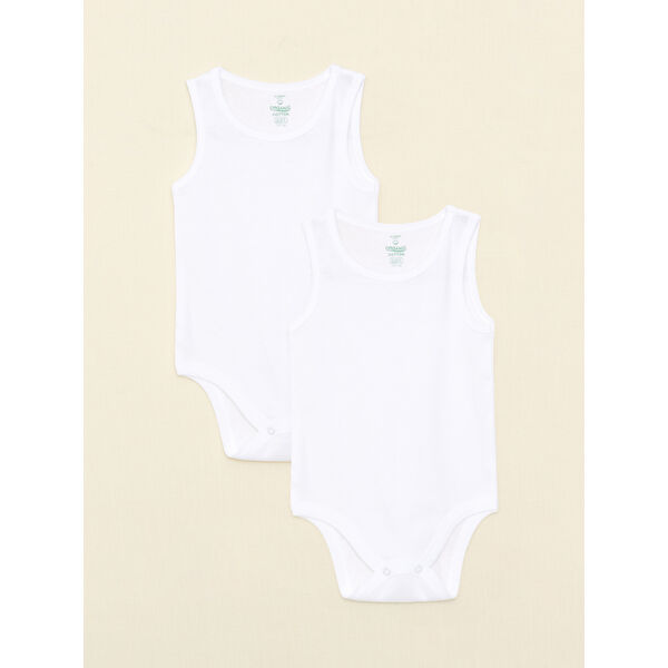 Bisiklet Yaka Basic Organik Pamuklu Erkek Bebek Çıtçıtlı Body 2'li Bisiklet Yaka Basic Organik Pamuklu Erkek Bebek Çıtçıtlı Body 2'li
