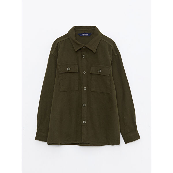 Basic Uzun Kollu Pamuklu Erkek Çocuk Gömlek Basic Uzun Kollu Pamuklu Erkek Çocuk Gömlek