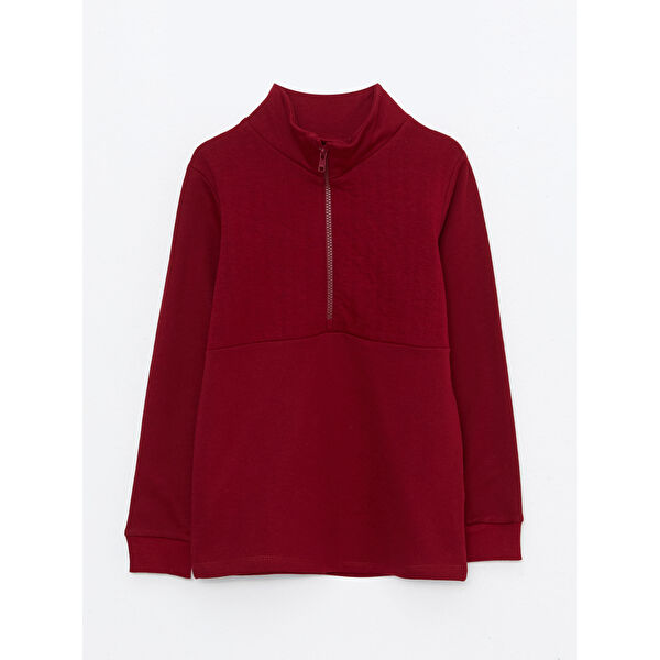 Dik Yaka Basic Uzun Kollu Erkek Çocuk Sweatshirt