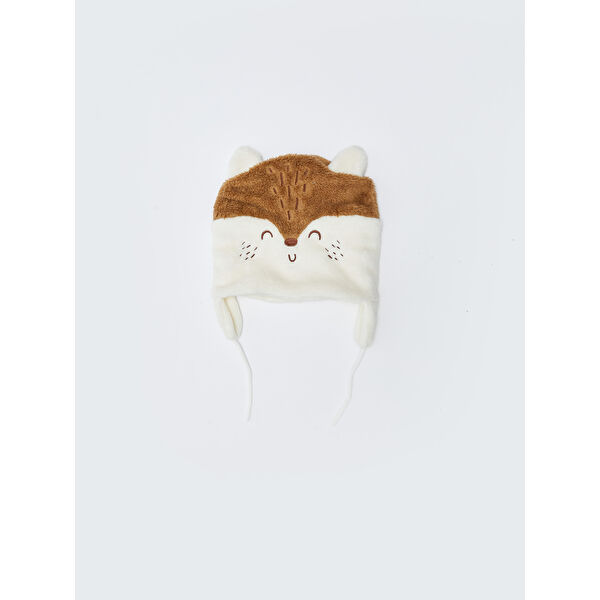 Nakış Detaylı Erkek Bebek Pelüş Bere