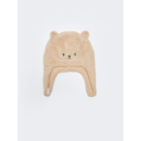 Nakış Detaylı Kız Bebek Pelüş Bere