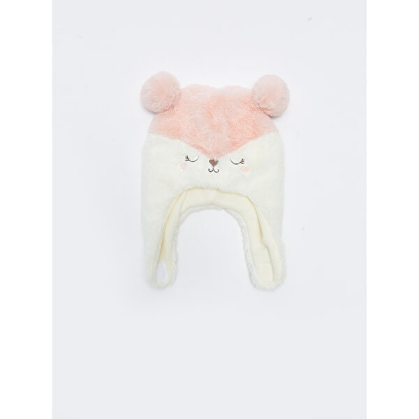 Nakış Detaylı Kız Bebek Pelüş Bere