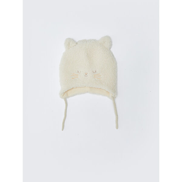 Nakış Detaylı Kız Bebek Pelüş Bere