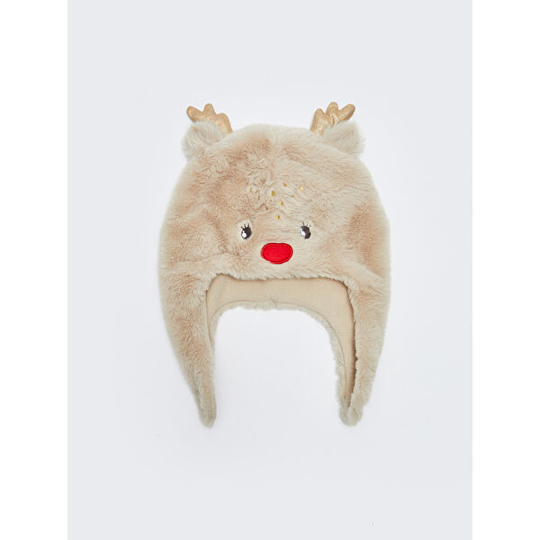 Nakış Detaylı Kız Bebek Polar Bere Nakış Detaylı Kız Bebek Polar Bere
