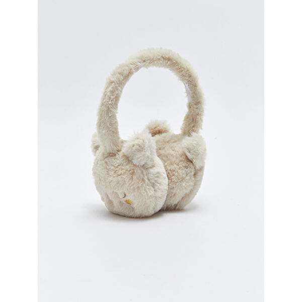 Nakış Detaylı Kız Bebek Pelüş Kulaklık