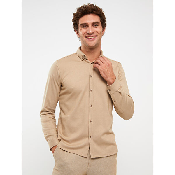 Slim Fit Uzun Kollu Erkek Gömlek