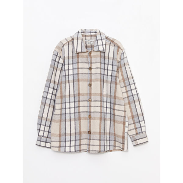 Rahat Kalıp Uzun Kollu Ekose Erkek Oduncu Gömlek Ceket