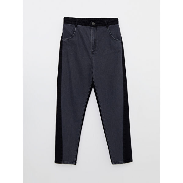 Renk Bloklu Kız Çocuk Jean Pantolon Renk Bloklu Kız Çocuk Jean Pantolon