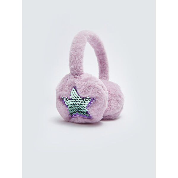 Payetli Yıldız Detaylı Kız Çocuk Pelüş Kulaklık