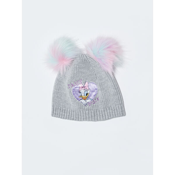 Daisy Duck Lisanslı Çift Ponponlu Kız Çocuk Bere Daisy Duck Lisanslı Çift Ponponlu Kız Çocuk Bere