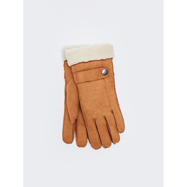 Süet Görünümlü Kadın Eldiven