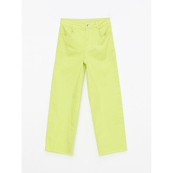 Basic Geniş Paça Gabardin Kız Çocuk Pantolon Basic Geniş Paça Gabardin Kız Çocuk Pantolon