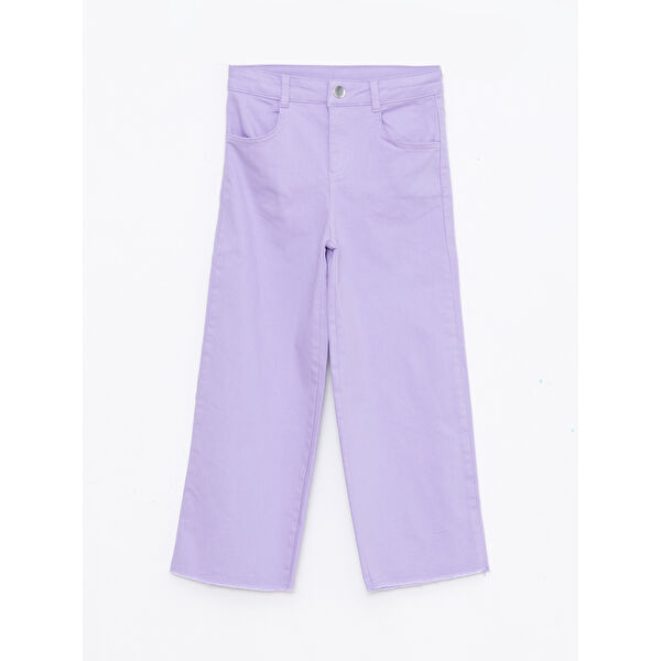 Basic Geniş Paça Gabardin Kız Çocuk Pantolon