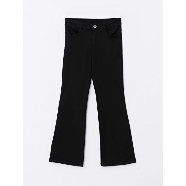 Basic Gabardin Geniş Paça Kız Çocuk Pantolon