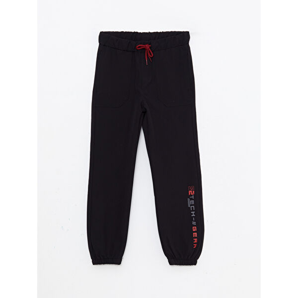 Beli Lastikli Baskılı Erkek Çocuk Jogger Pantolon