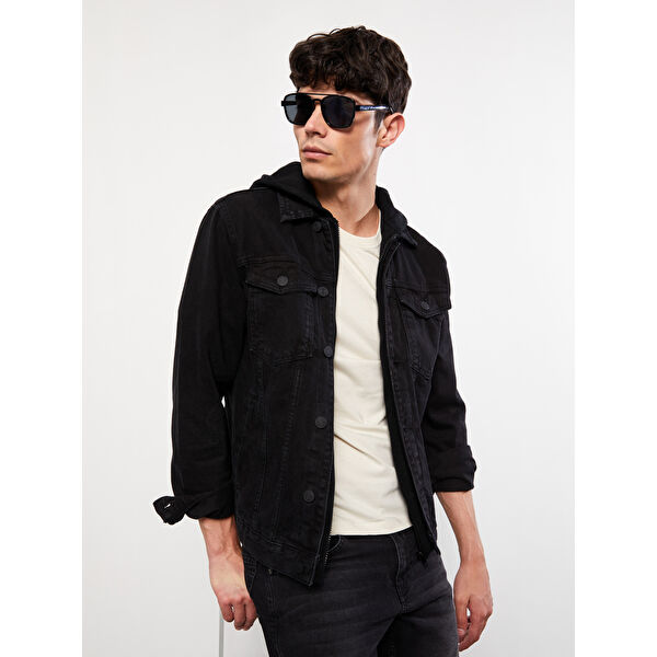 Standart Kalıp Erkek Jean Ceket