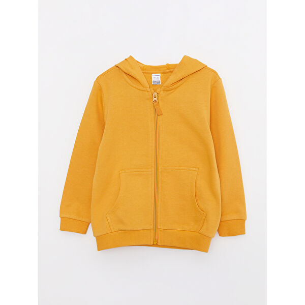 Kapüşonlu Uzun Kol Basic Erkek Bebek Fermuarlı Sweatshirt Kapüşonlu Uzun Kol Basic Erkek Bebek Fermuarlı Sweatshirt