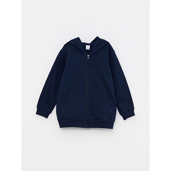 Kapüşonlu Uzun Kol Basic Erkek Bebek Fermuarlı Sweatshirt Kapüşonlu Uzun Kol Basic Erkek Bebek Fermuarlı Sweatshirt
