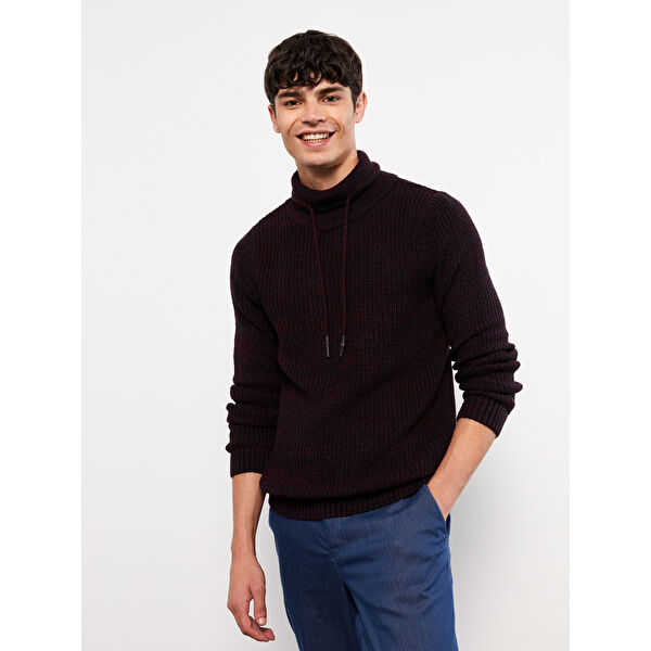 Keşiş Yaka Uzun Kollu Erkek Triko Kazak Keşiş Yaka Uzun Kollu Erkek Triko Kazak