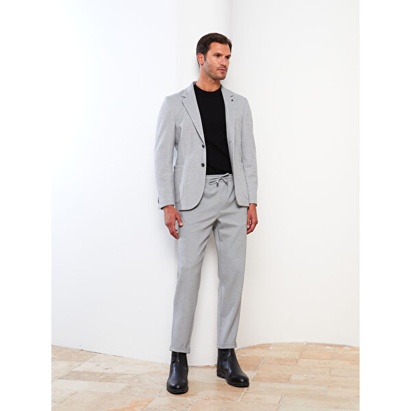 Slim Fit Beli Bağlama Detaylı Erkek Pantolon