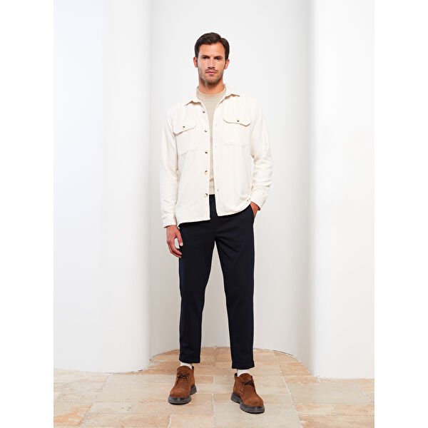 Slim Fit Beli Bağlama Detaylı Erkek Pantolon