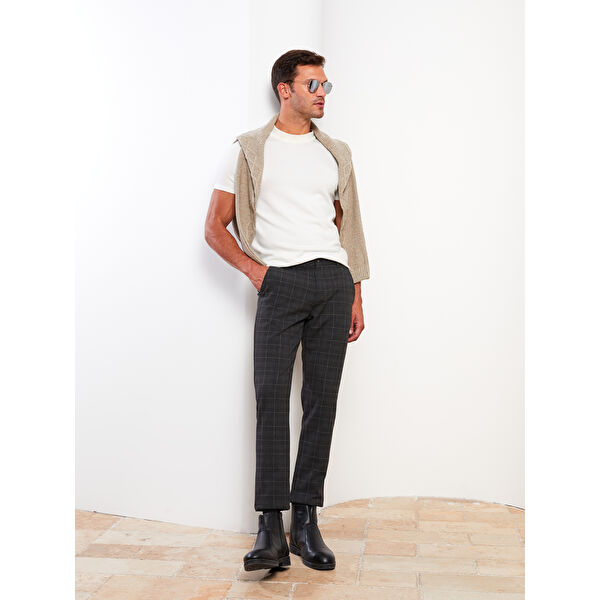 Slim Fit Ekose Erkek Pantolon Slim Fit Ekose Erkek Pantolon