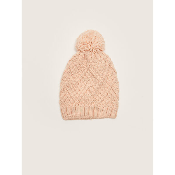 Ponponlu Kız Çocuk Triko Bere Ponponlu Kız Çocuk Triko Bere