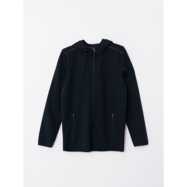 Kapüşonlu Uzun Kollu Erkek Spor Hırka Kapüşonlu Uzun Kollu Erkek Spor Hırka