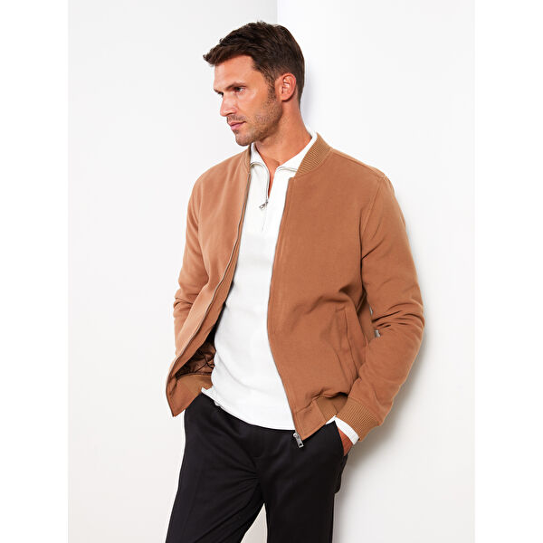 Slim Fit Kolej Yaka Bomber Erkek Mont Slim Fit Kolej Yaka Bomber Erkek Mont