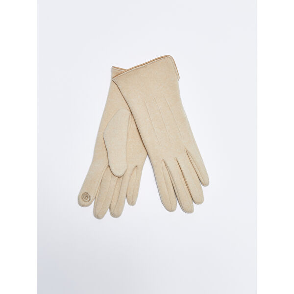 Süet Görünümlü Kadın Eldiven